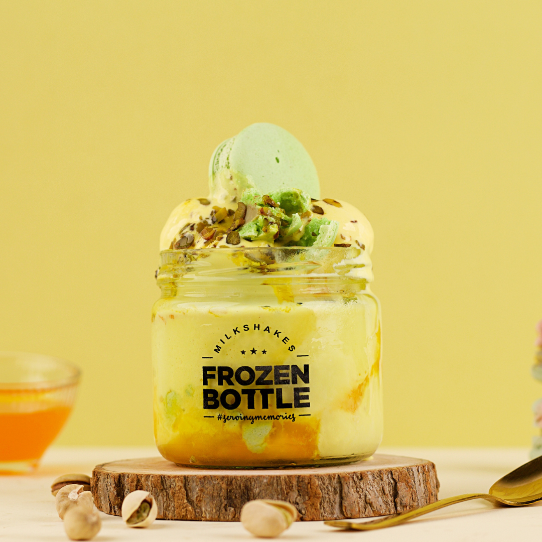 Mango Kesar Macaron Sundae – Frozen Bottle