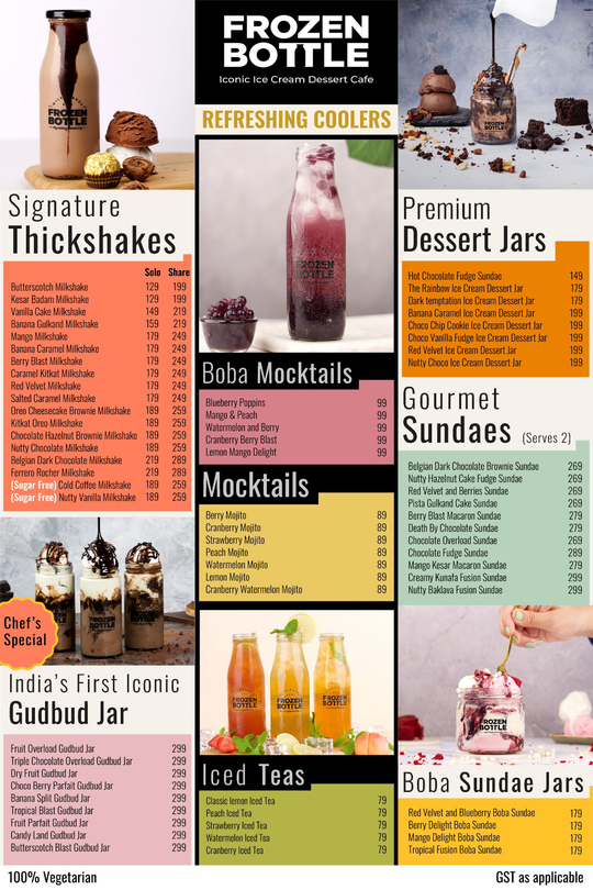 Frozen Bottle Store Menu | Order your favorite Desserts