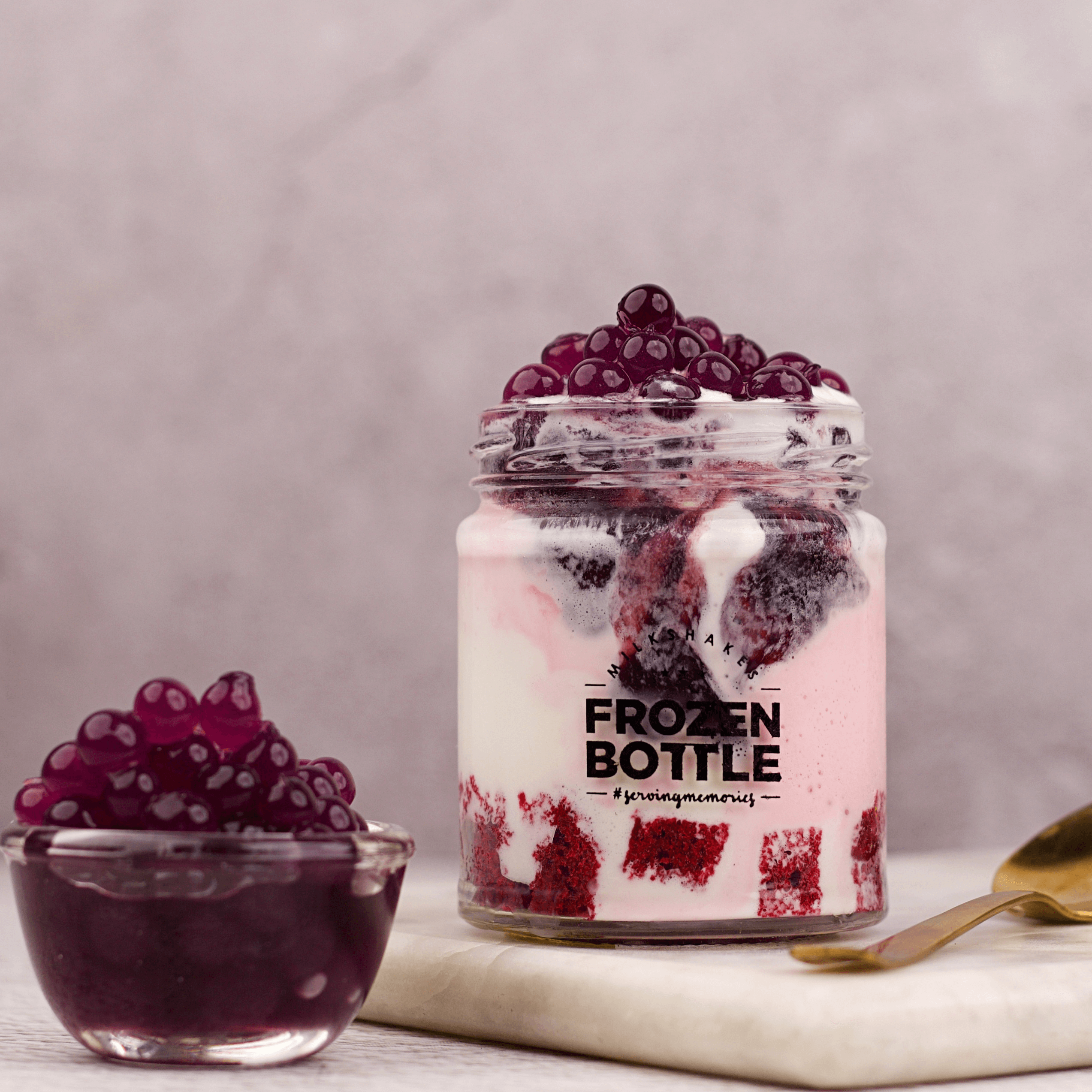 Berry Delight Boba Sundae | Juicy Berries & Boba Pearls – Frozen Bottle