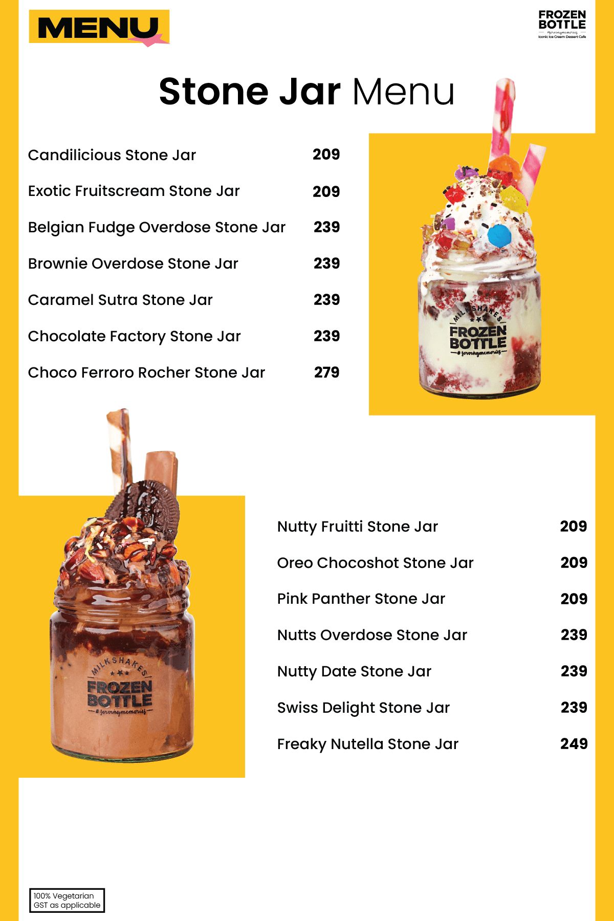 Frozen Bottle Store Menu | Order your favorite Desserts