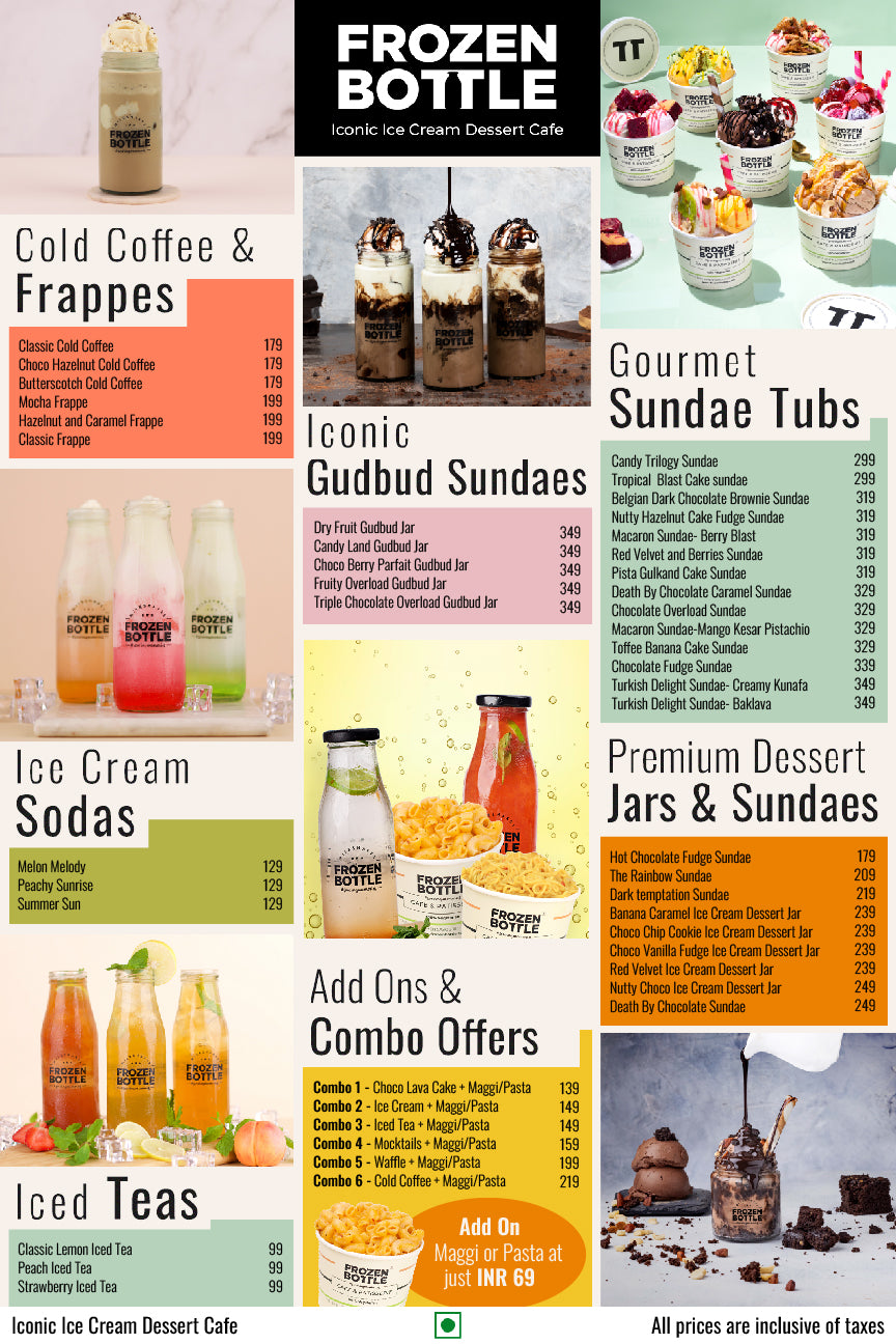 Frozen Bottle Store Menu | Order your favorite Desserts