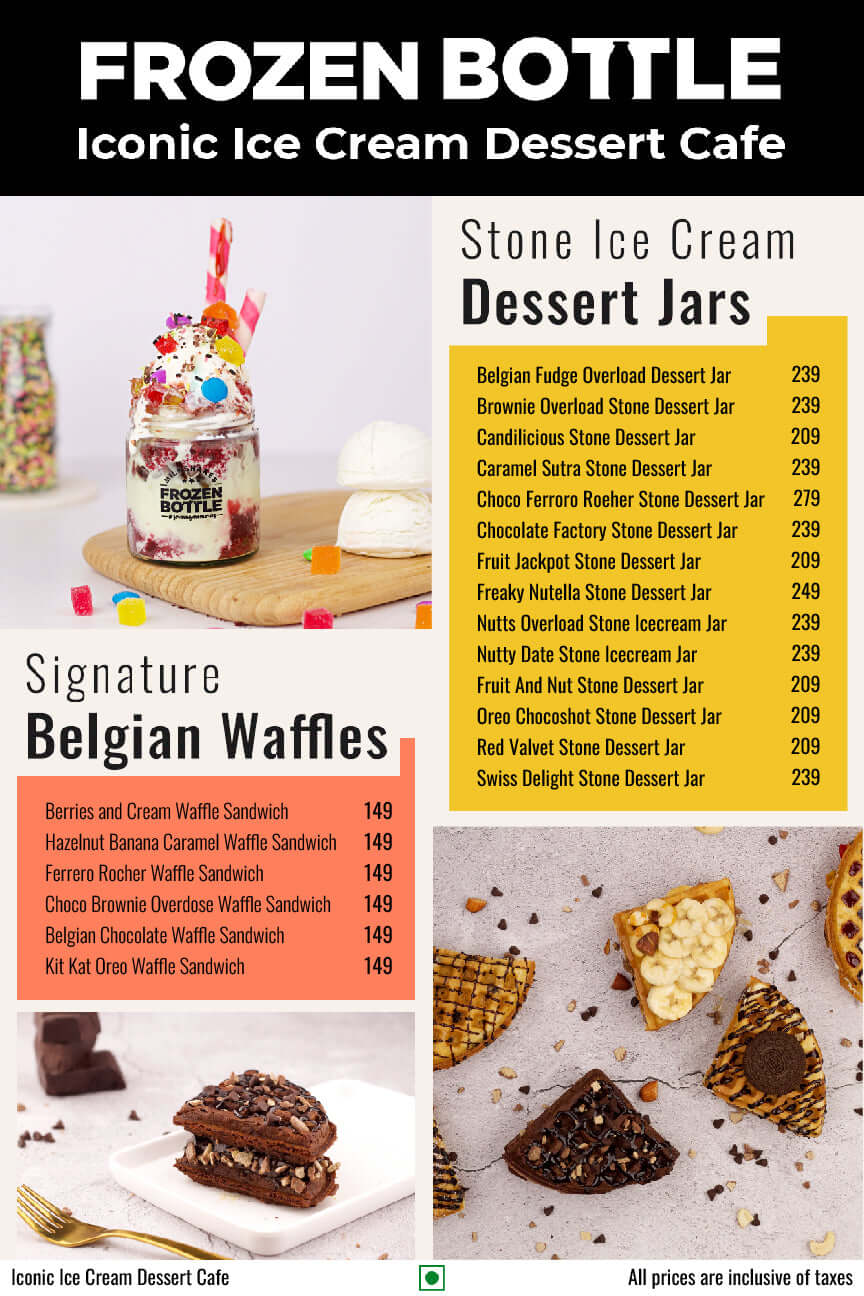 Frozen Bottle Store Menu | Order your favorite Desserts